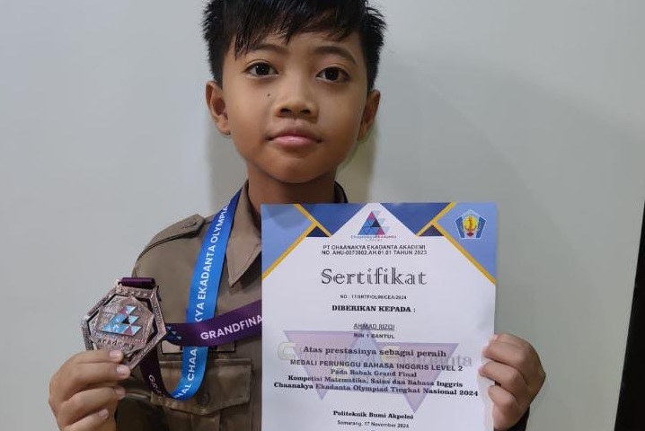 Siswa Kelas IV MIN 1 Bantul Raih Medali Perunggu di Babak Final Kompetisi Matematika, Sains, dan ...